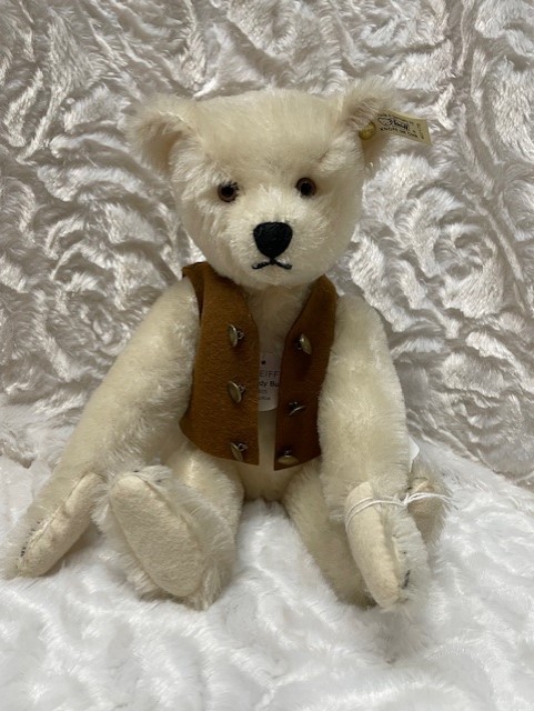 1999 Steiff 407178 Teddy Bu wit / white / weiß, 30cm. | aanb bu wit